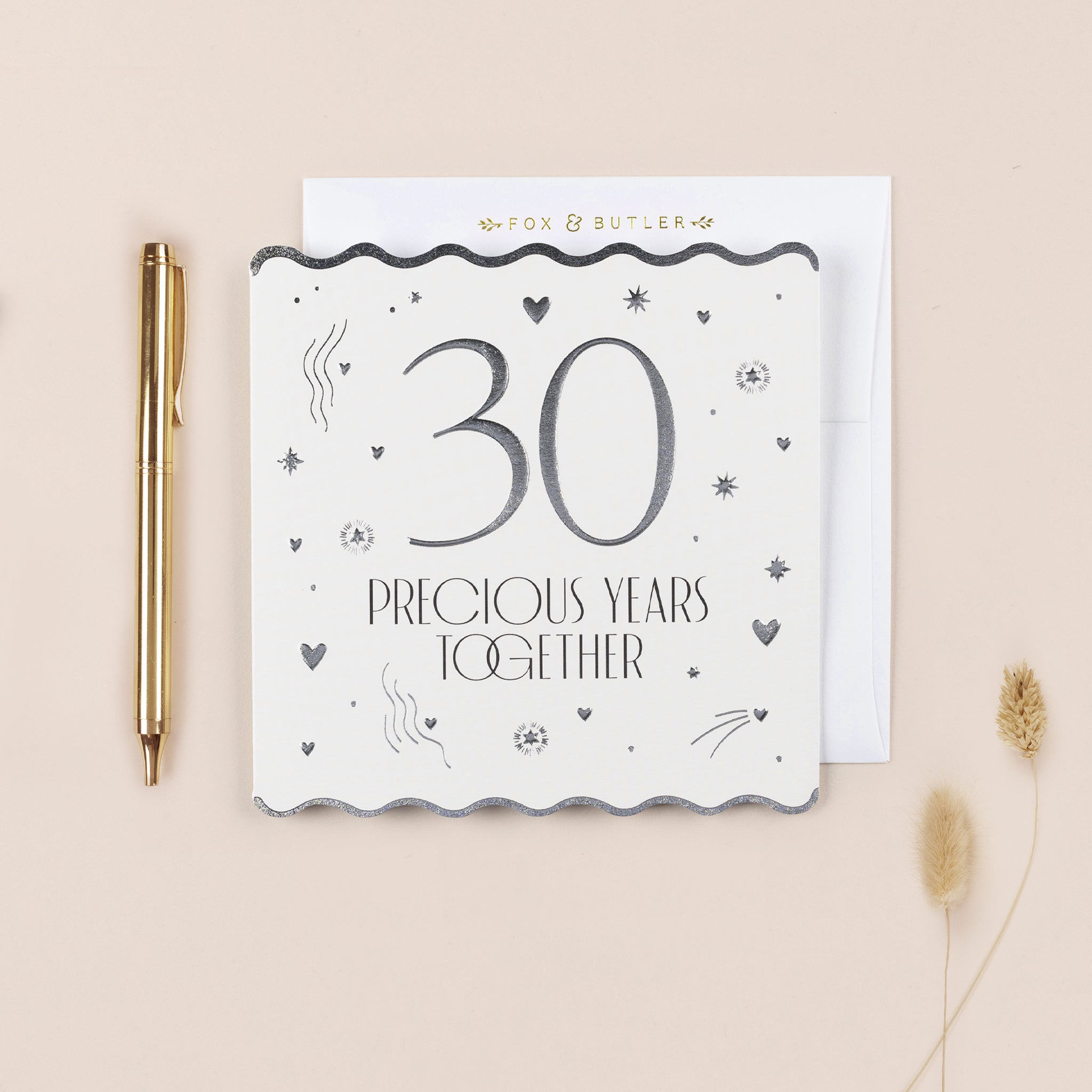30th Anniversary Card – Fox and Butler