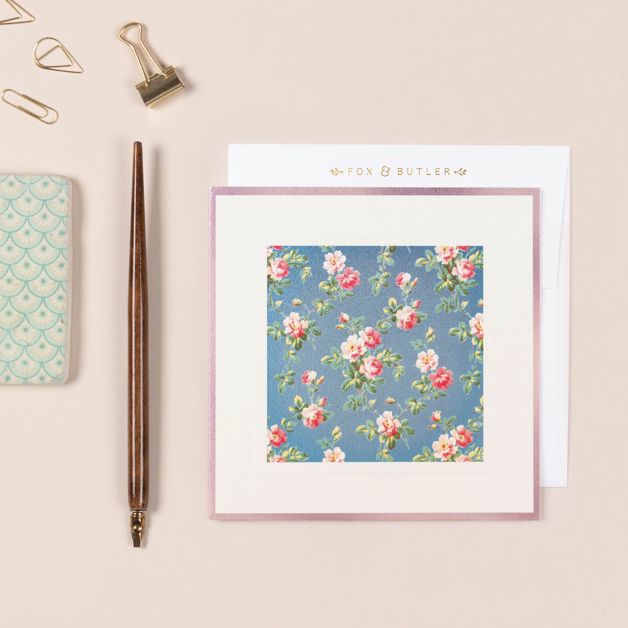 Chintz Floral Card – Fox and Butler