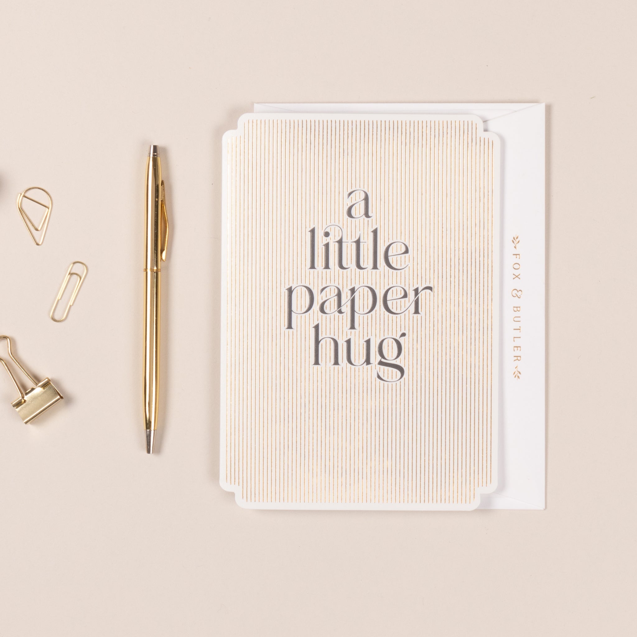 Paper Hug Card – Fox and Butler